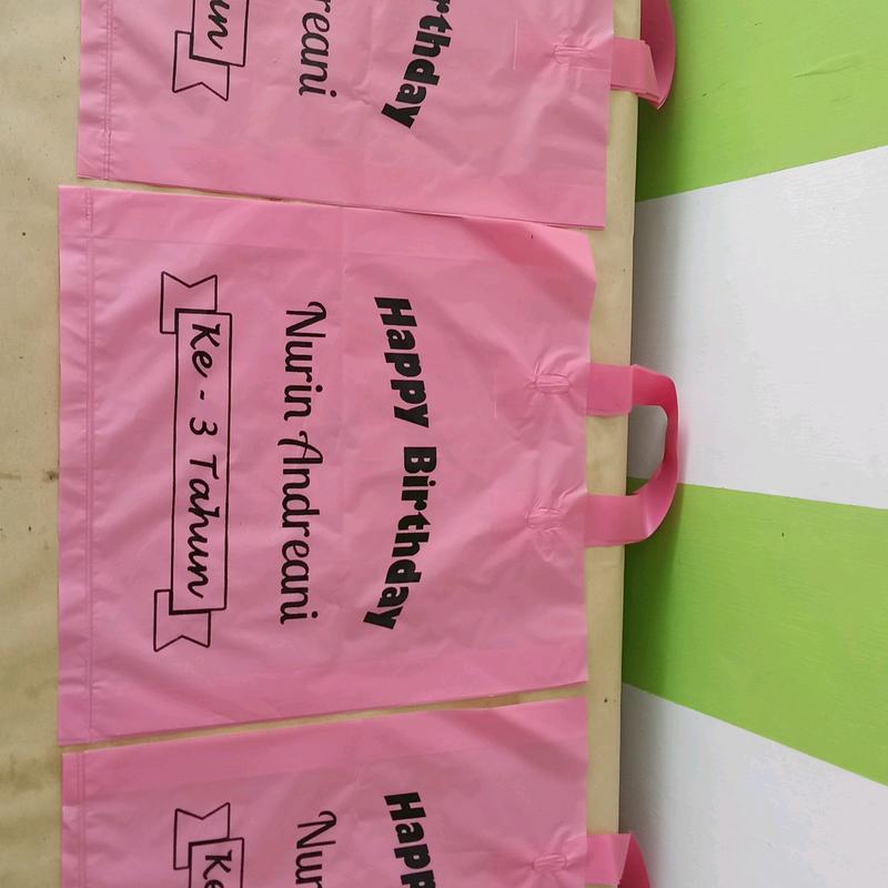 Sablon Kresek Ultah/Wedding isi 50 Pcs Uk. 30x30cm - Shop | Tokopedia